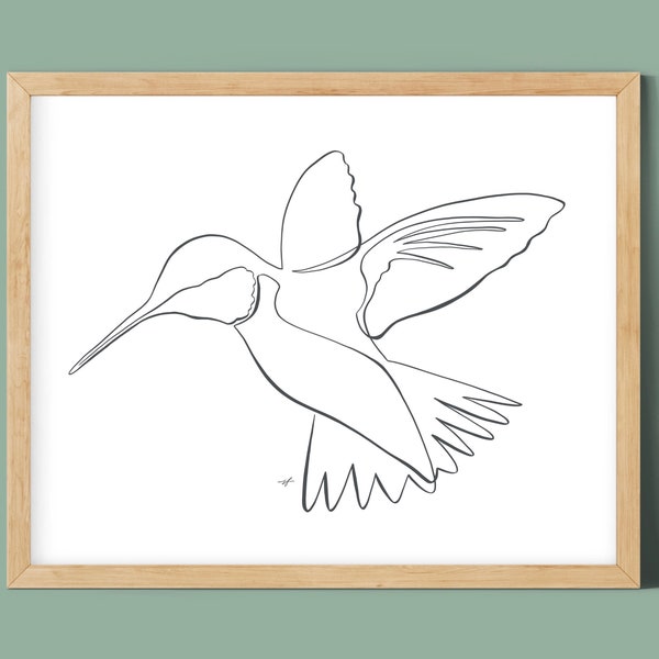 Line Art Bird - Etsy