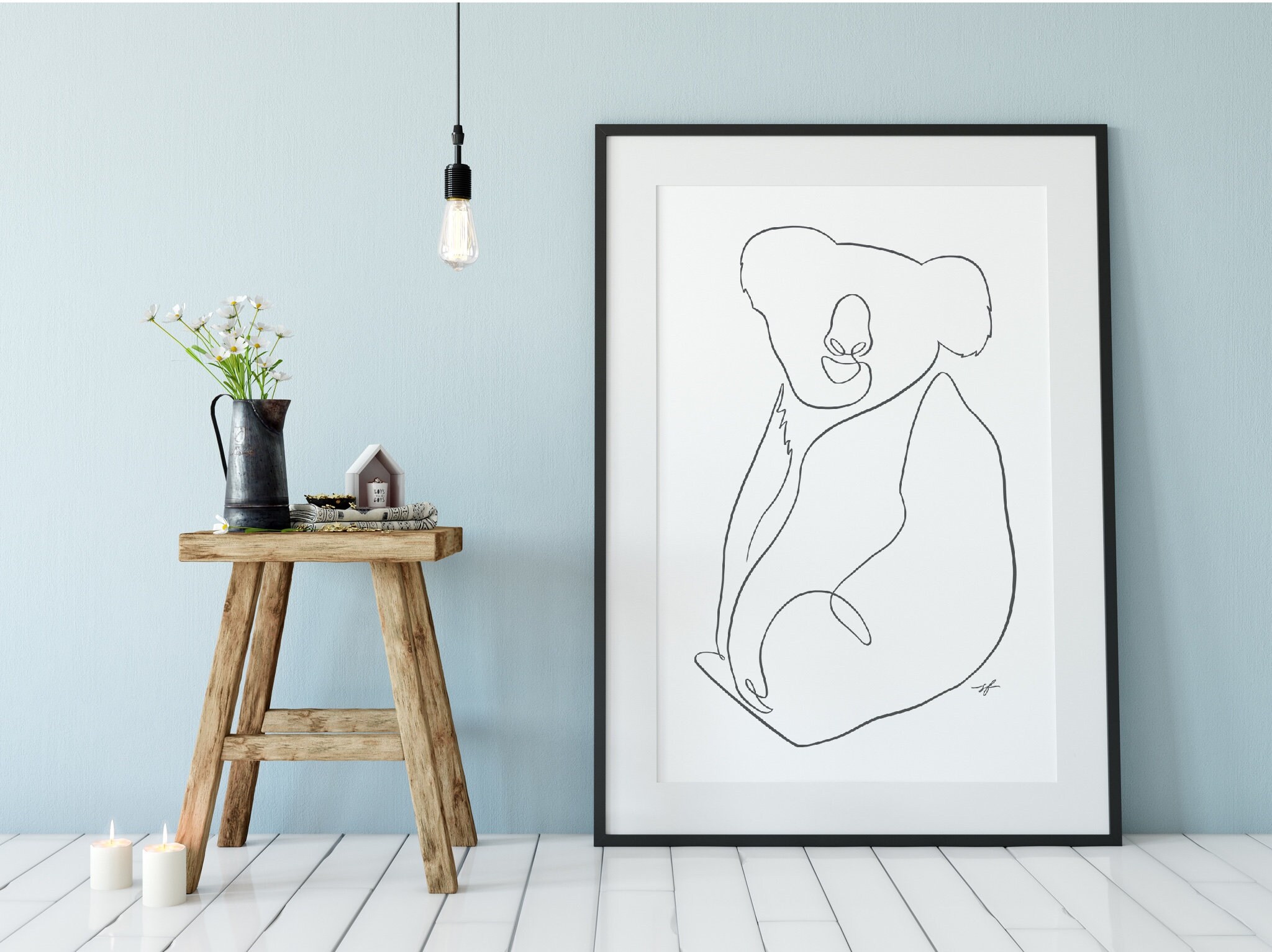 Koala Bear Line Drawing