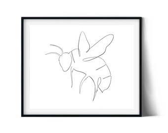 Bee One Line Drawing - Etsy