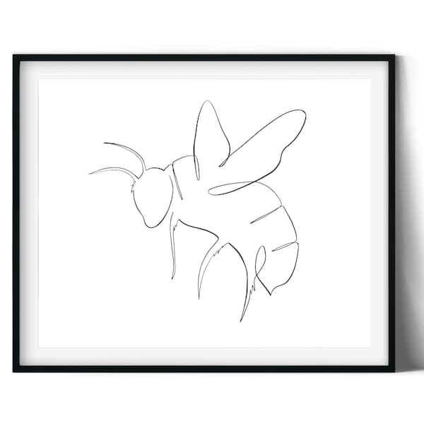 Bee One Line Drawing - Etsy