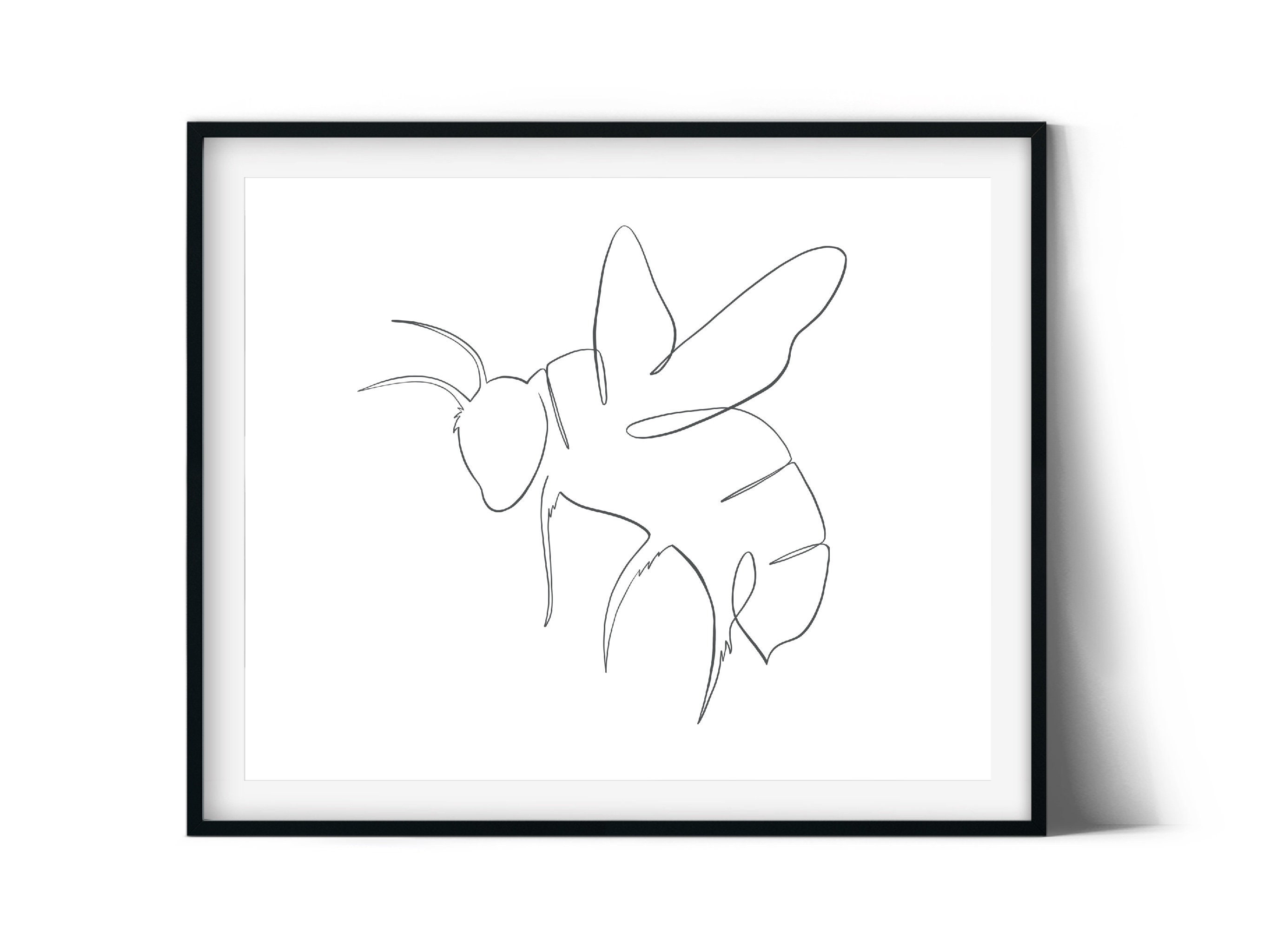 Minimalist Bee One Line Drawing - Etsy