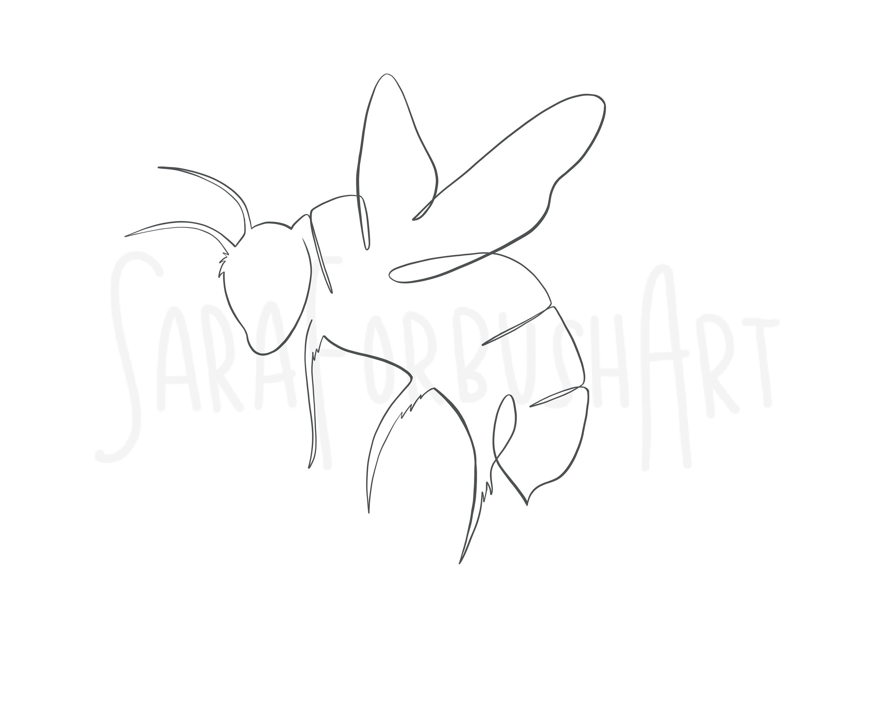 Minimalist Bee One Line Drawing - Etsy