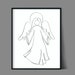 Angel Minimalist One Line Drawing, Digital Download - Etsy