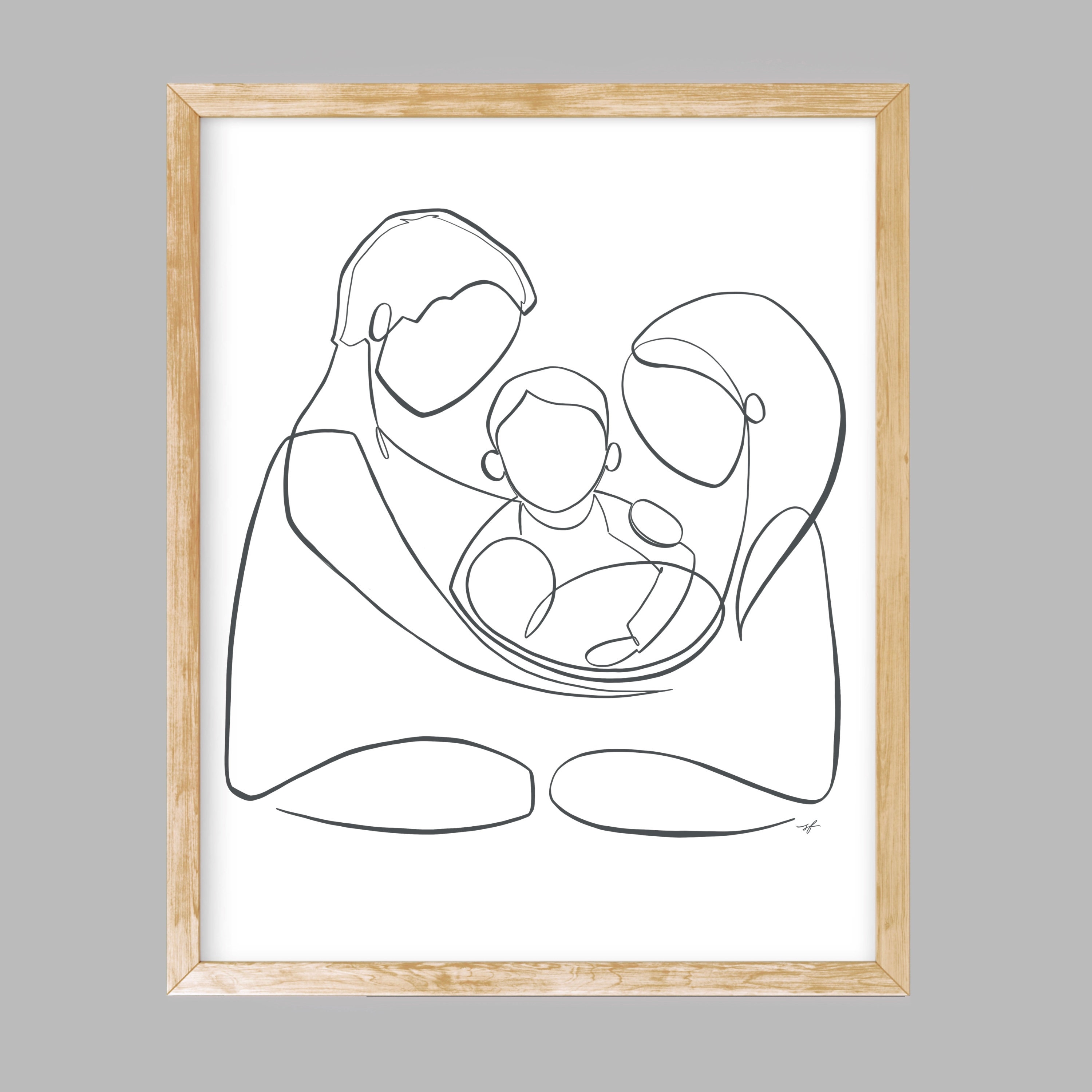 Dibujo De Mama Papa Y Bebe Papá, Mamá Y Bebé Pequeño. Archivos De