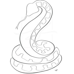 One Line Cobra Snake Minimalist Drawing - Etsy