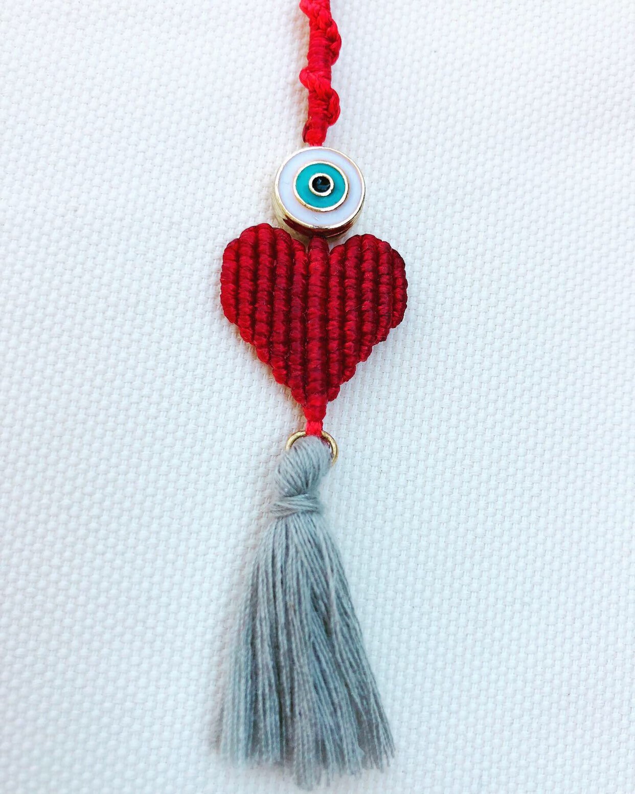 Llavero Macrame corazón de macramé macramé hecho a mano - Etsy España