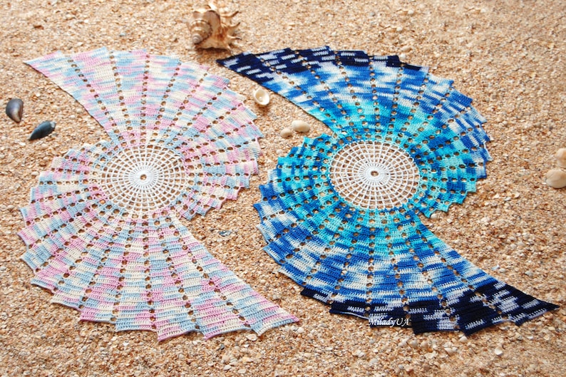 Crocheted Doily Sea Shell Sea Gift Sea Decor Spiral Galaxy | Etsy