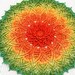 Crochet Doily in Green and Red Colors Textured Doily 3D Doily in a ...