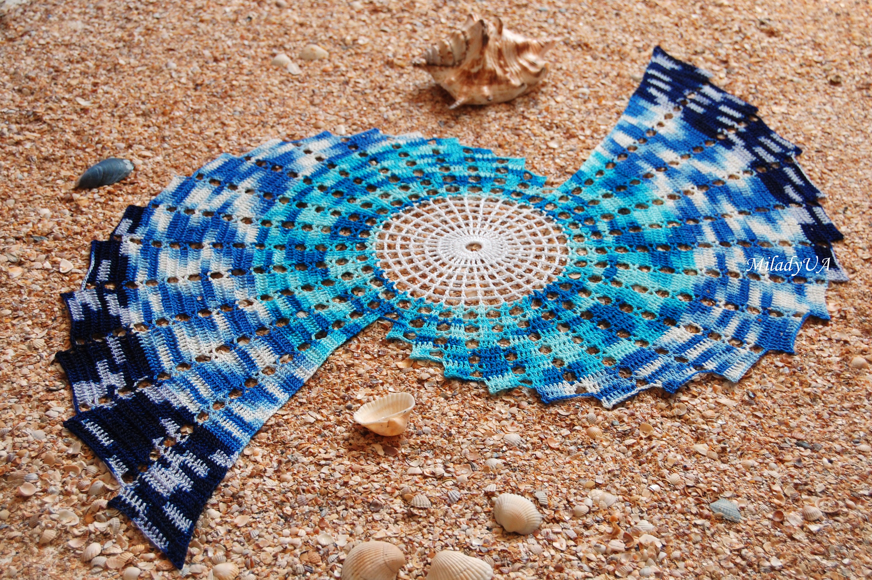Crocheted Doily Sea Shell Sea Gift Sea Decor Spiral Galaxy | Etsy