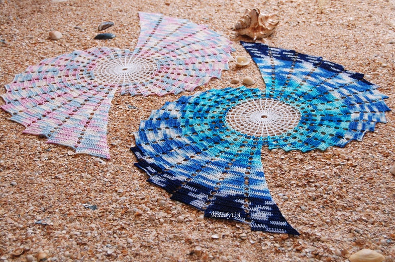 Crocheted Doily Sea Shell Sea Gift Sea Decor Spiral Galaxy | Etsy