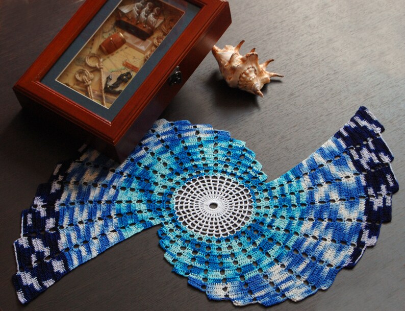Crocheted Doily Sea Shell Sea Gift Sea Decor Spiral Galaxy | Etsy