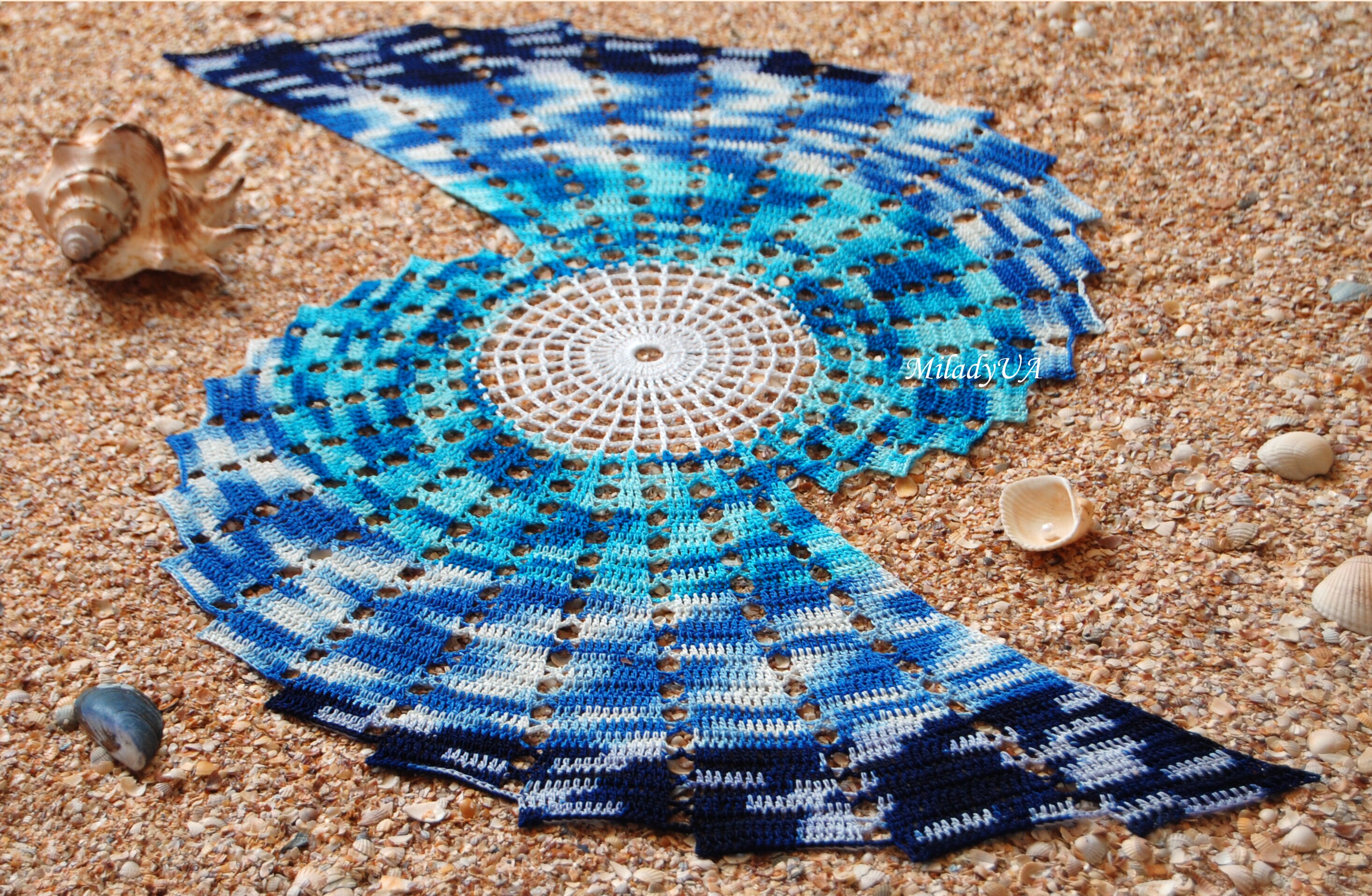 Crocheted Doily Sea Shell Sea Gift Sea Decor Spiral Galaxy | Etsy