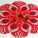 Crocheted Doily Ladybug Lady Bug Ladybird Lady Bird Red Doily Round ...