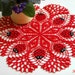 Crocheted Doily Ladybug Lady Bug Ladybird Lady Bird Red Doily Round ...
