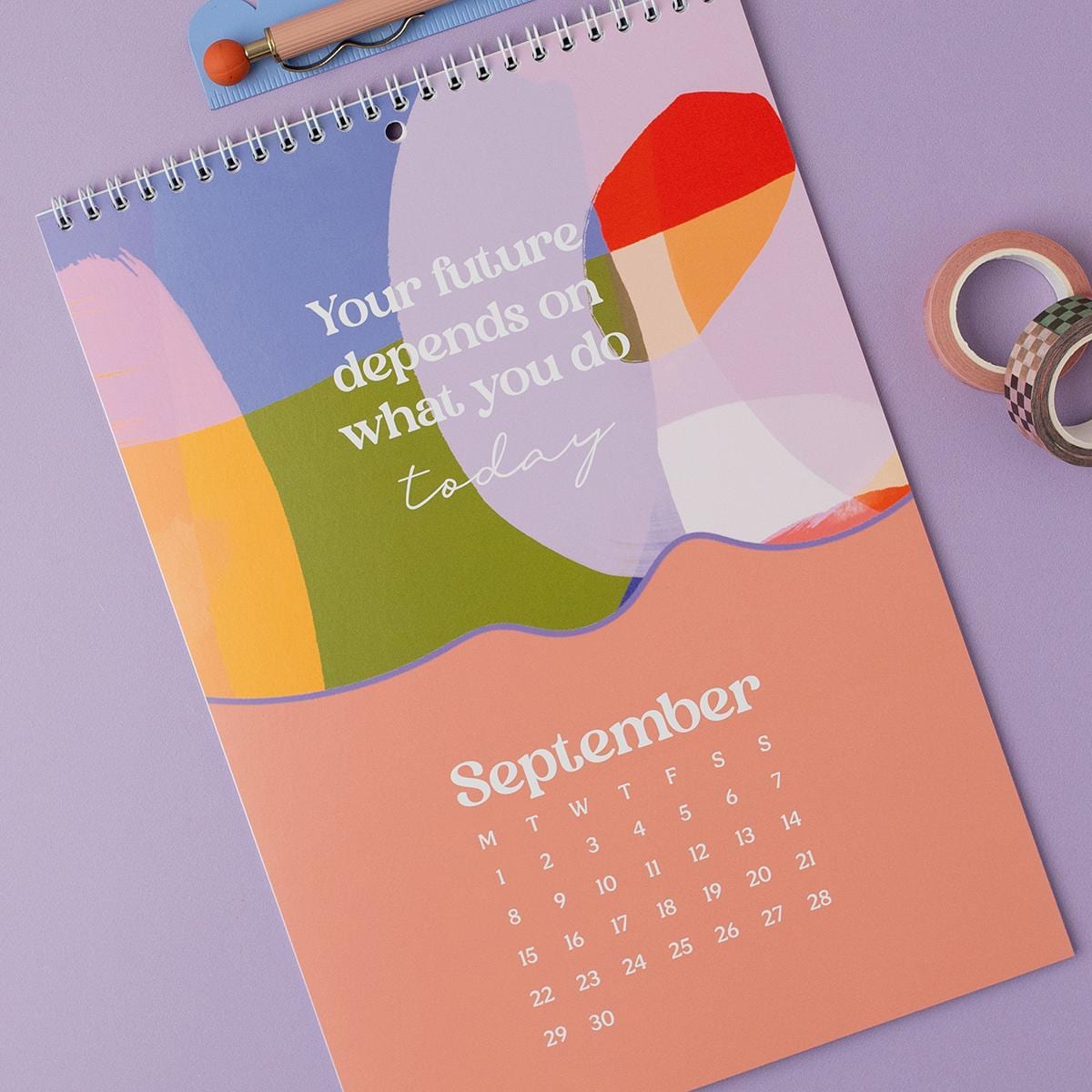 2025 Motivational Calendar, 2025 Wall Planner, 12 Month Hanging ...