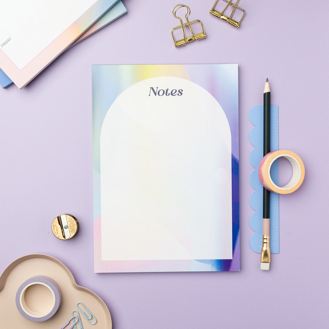 A5 Desk Notepad, Blank Ideas Pad, Stationery Gift, Tear off Notepad ...