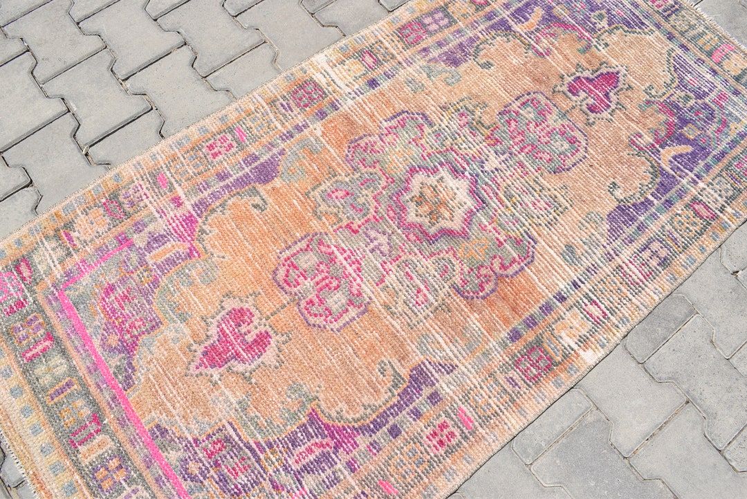 VIOLET RUNNER 2X5 Ft,anatolian 2x5 Rug,turkey Purple Rug,vintage Runner ...