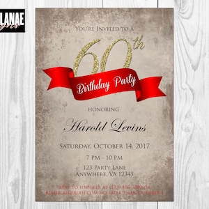 Vintage Birthday Party Invitation// Birthday Party Invitation// Vintage ...
