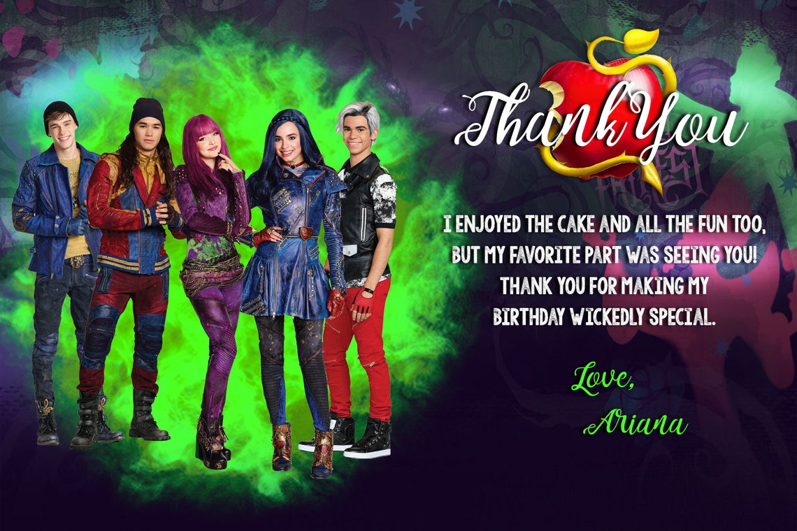Descendants 2 Party Invitation// Descendants// Kids Party// Kids ...