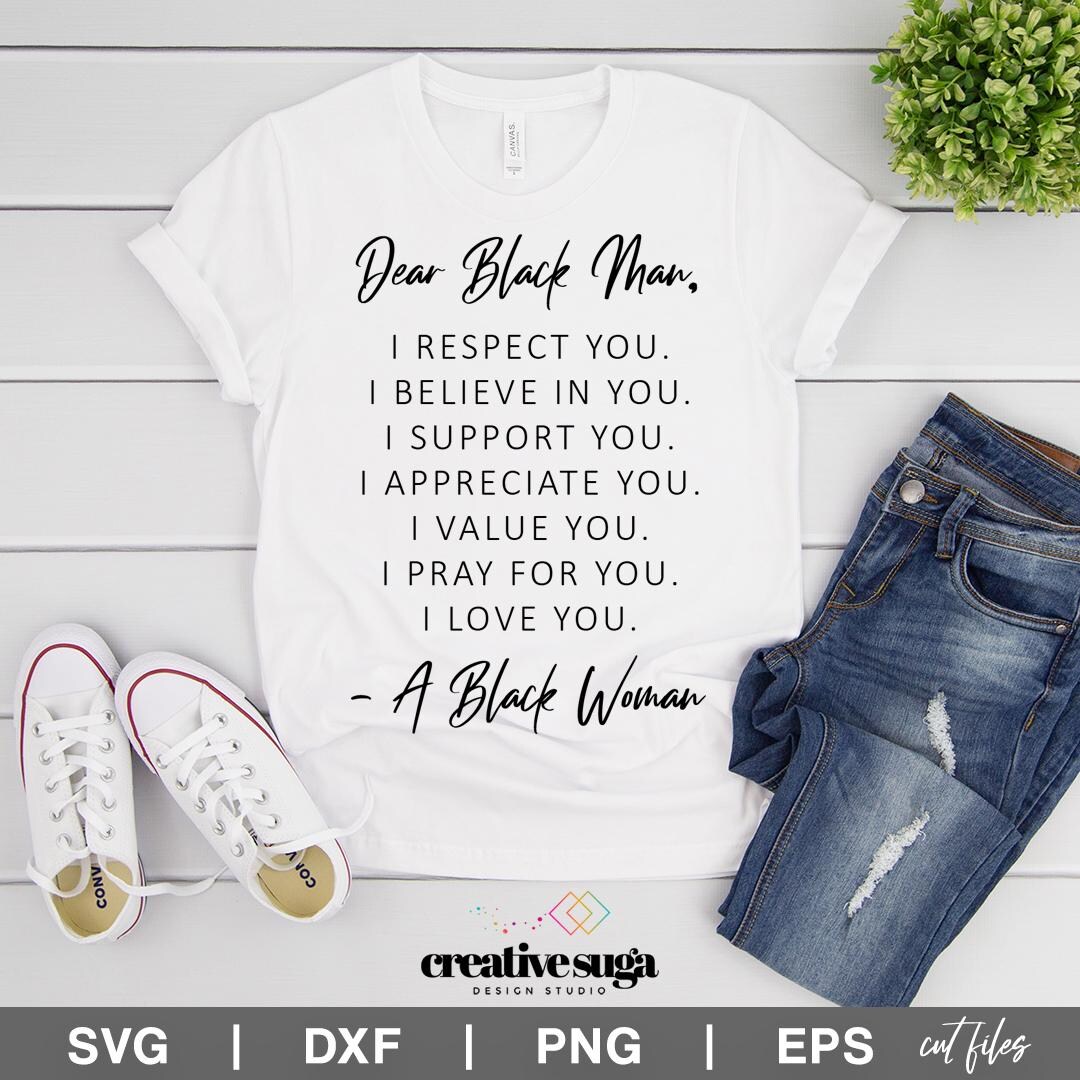 Dear Black Man SVG Bundle - Instant Download - Etsy