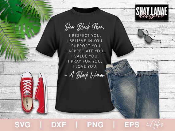 Dear Black Man SVG Bundle Instant Download | Etsy