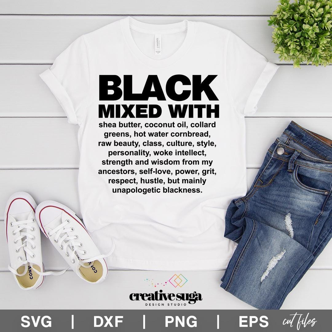 Black Mixed With SVG Bundle - Instant Download - Etsy