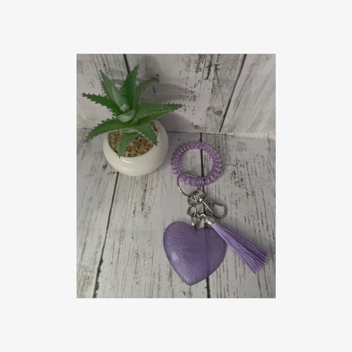 Keychain- Resin Heart(2x2) W/mica Powder, Charm, Luggage, Purse, Bag ...