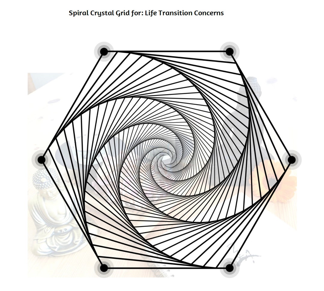 Printable Crystal Grid Downloadable Spiral Spiritual Grid for Life ...