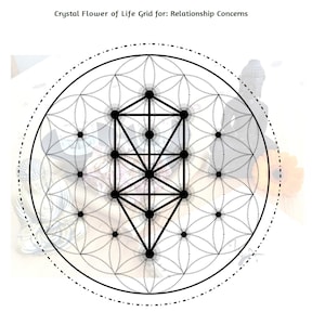 Printable Crystal Grid - Downloadable Flower of Life Spiritual Grid for ...