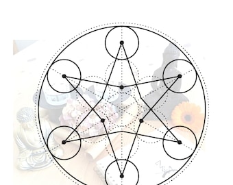 Printable Crystal Grid - Downloadable Flower of Life Spiritual Grid for ...
