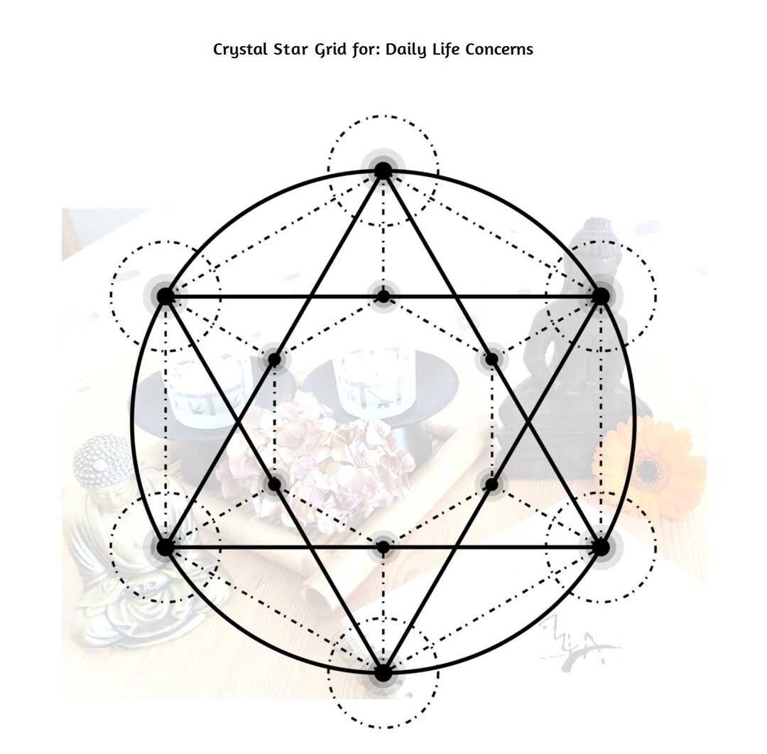 Printable Crystal Grid - Downloadable Star Spiritual Grid for Daily ...