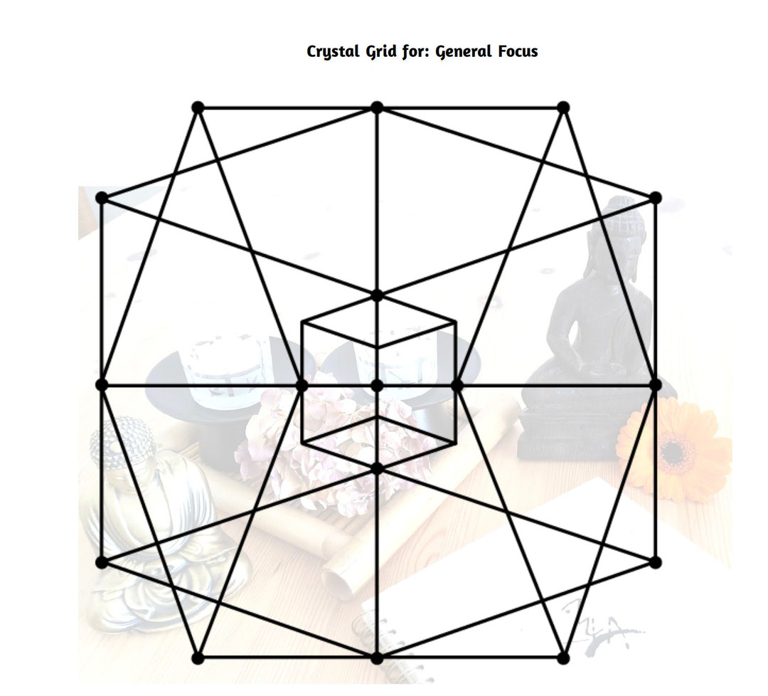 Printable Crystal Grid - Downloadable Cube Spiritual Grid for General ...