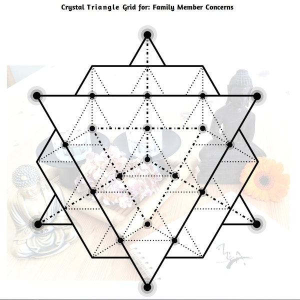 Printable Crystal Grid Downloadable Flower of Life Spiritual Grid for ...