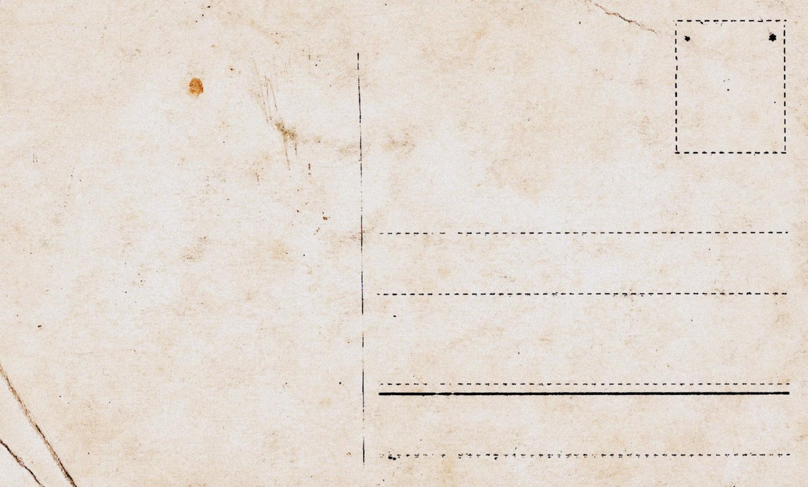 2 Files Digital Download Vintage Look Postcard Back - Etsy