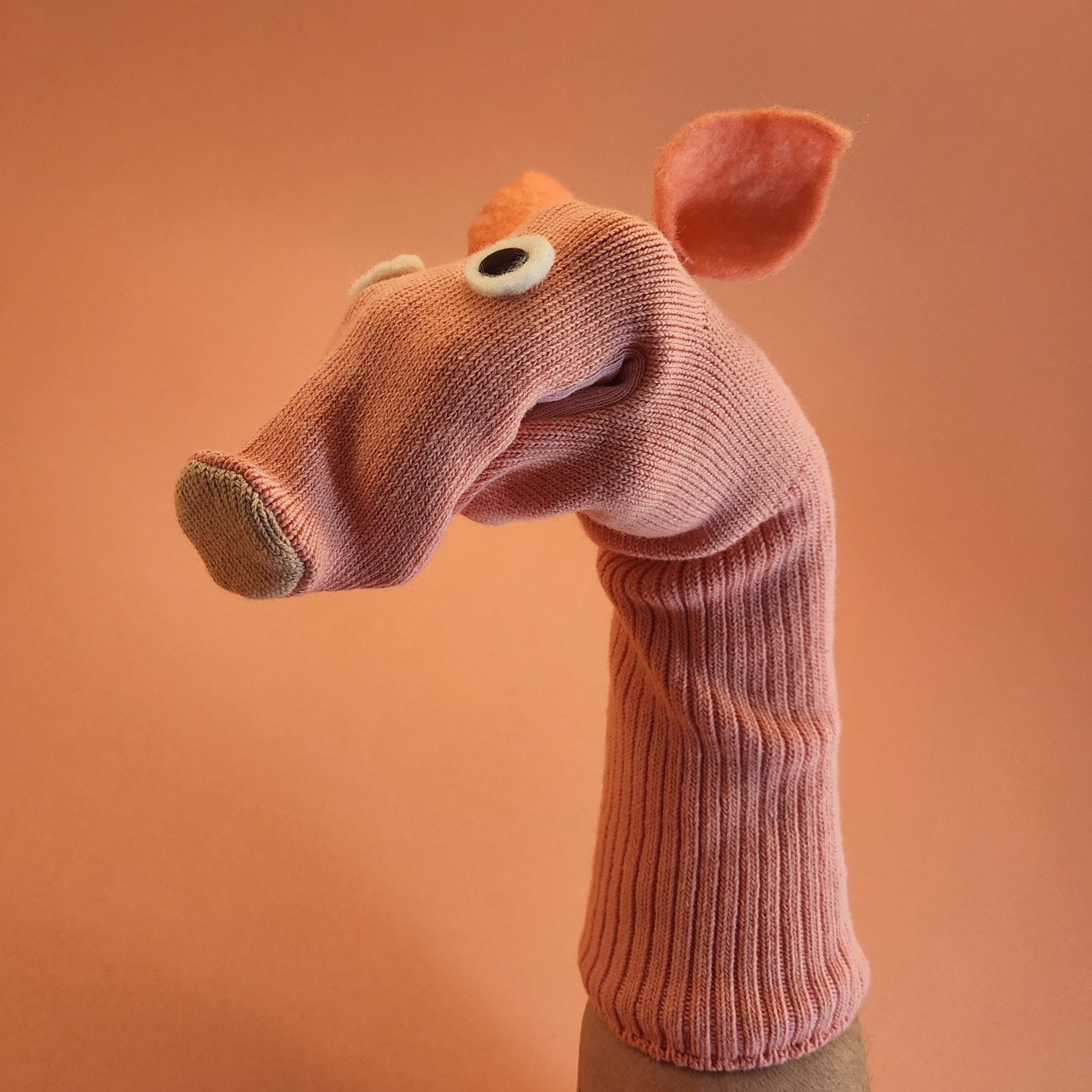 Sock Puppet Pinky the Pig Puppet - Etsy
