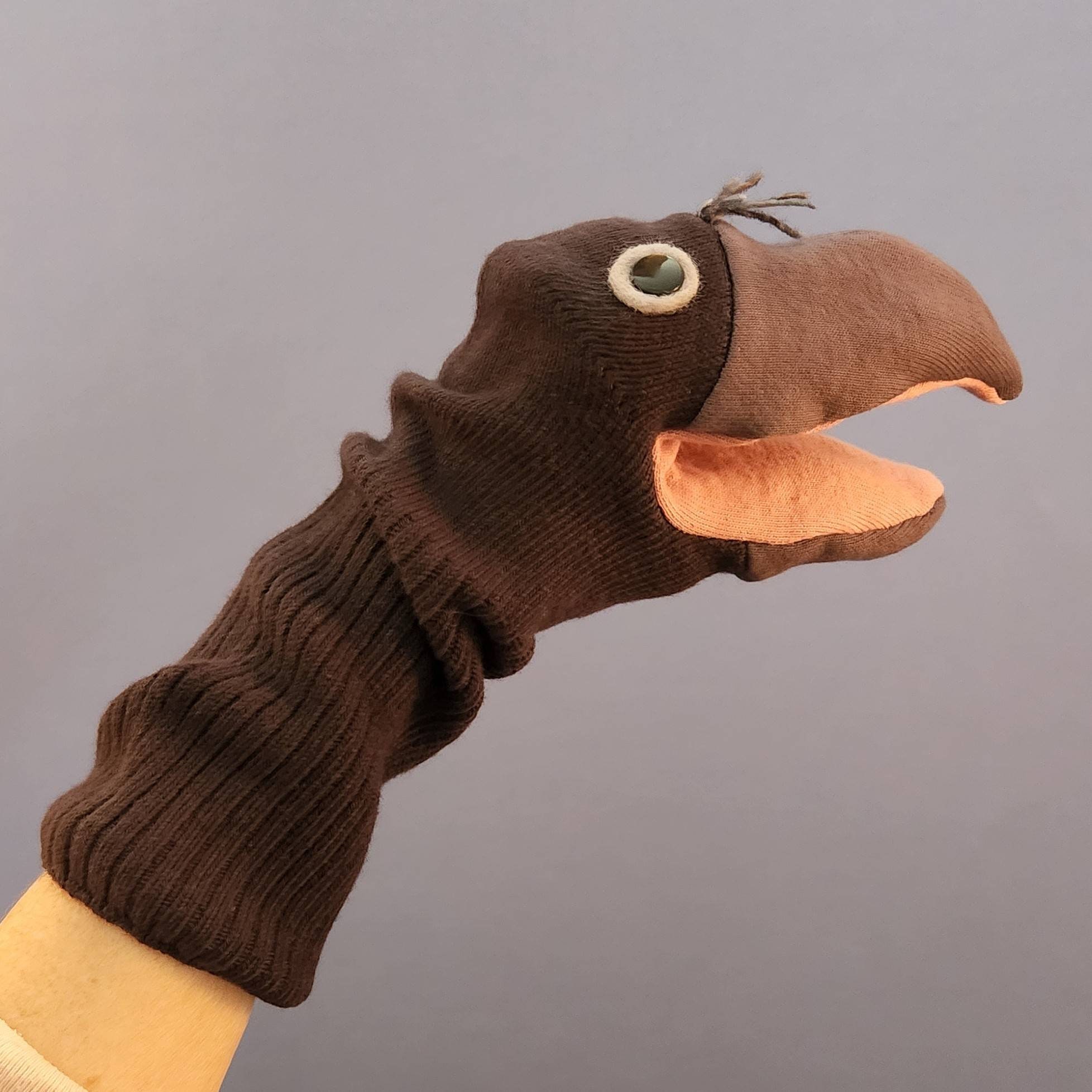 Sock Puppet Mackinaw the Raven Puppet - Etsy