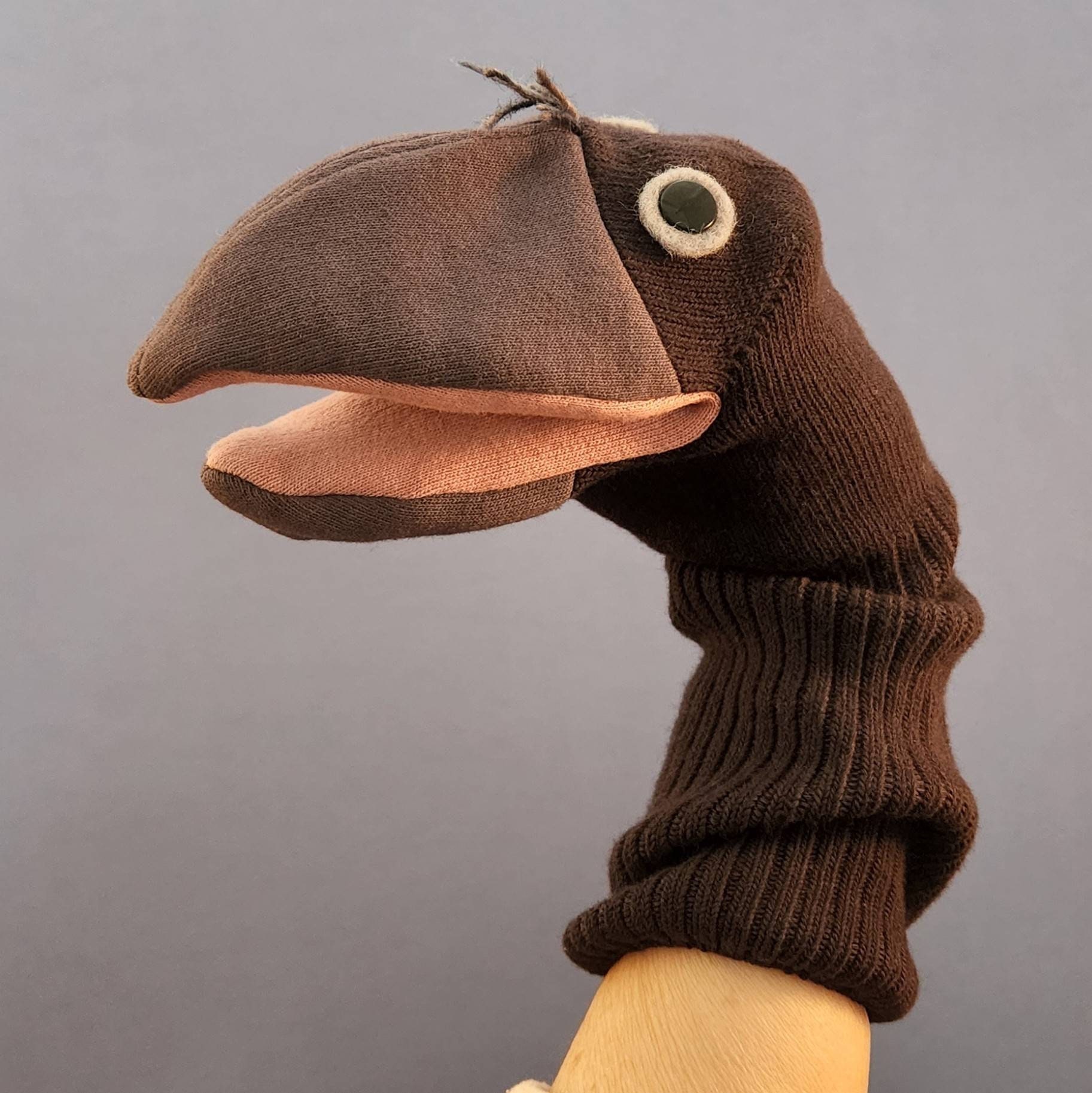 Sock Puppet Mackinaw the Raven Puppet - Etsy