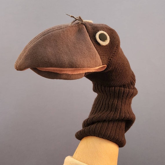 Sock Puppet Mackinaw the Raven Puppet - Etsy