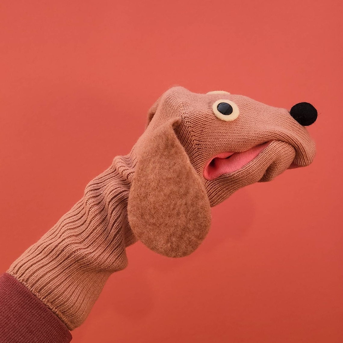 Sock Puppet Cocoa the Dog Puppet - Etsy