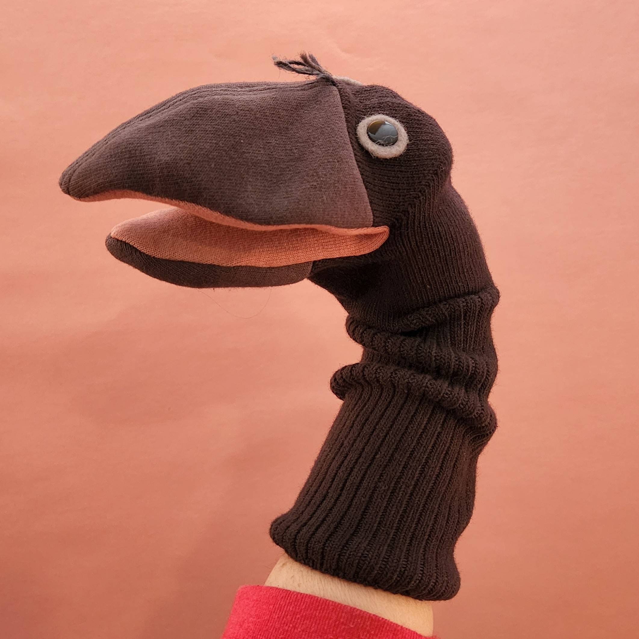 Sock Puppet Mackinaw the Raven Puppet - Etsy