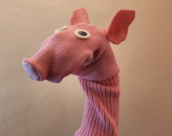 Sock Puppet Pinky the Pig Puppet - Etsy