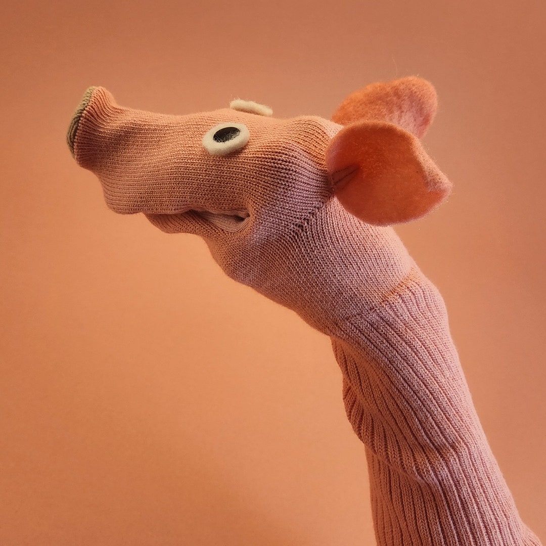 Sock Puppet- Pinky the Pig Puppet - Etsy