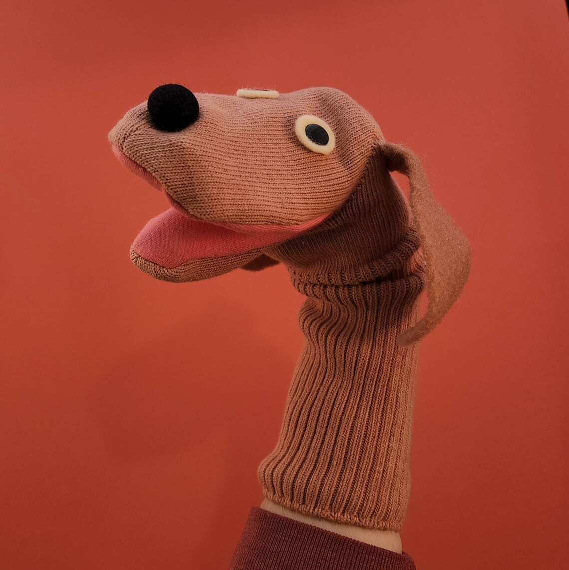 Sock Puppet- Cocoa the Dog Puppet - Etsy