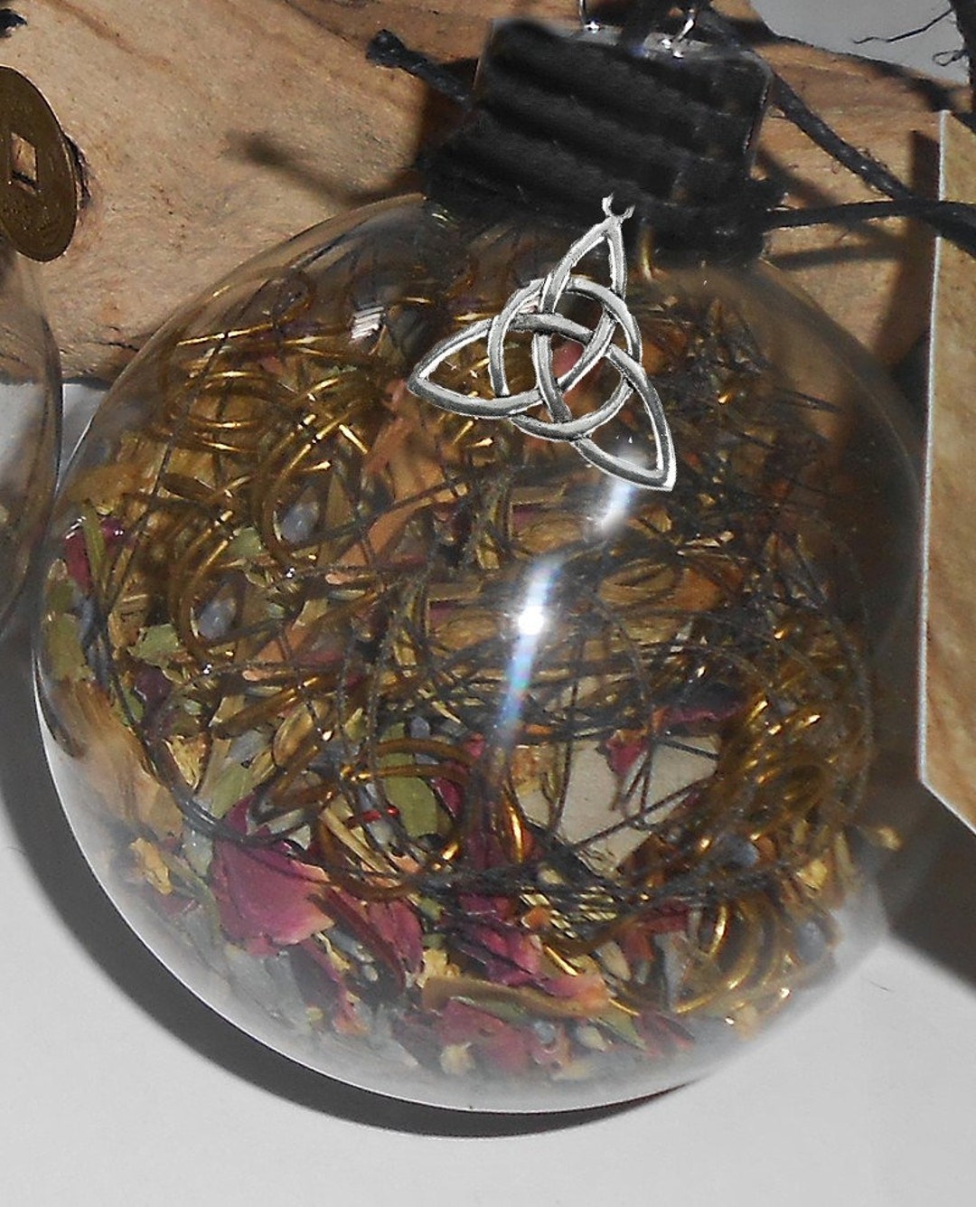 Glass Witch Ball protection or Healing Amulet Spiritual Decoration ...