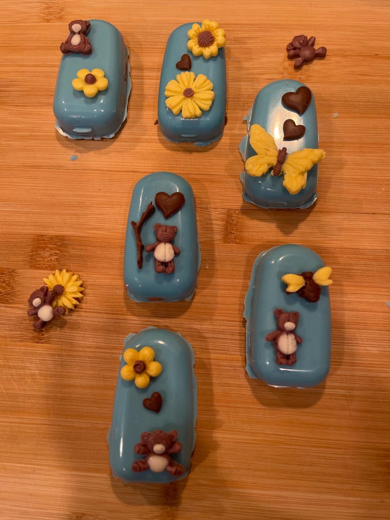 6 Blue Flower Bear Cakesicles - Etsy