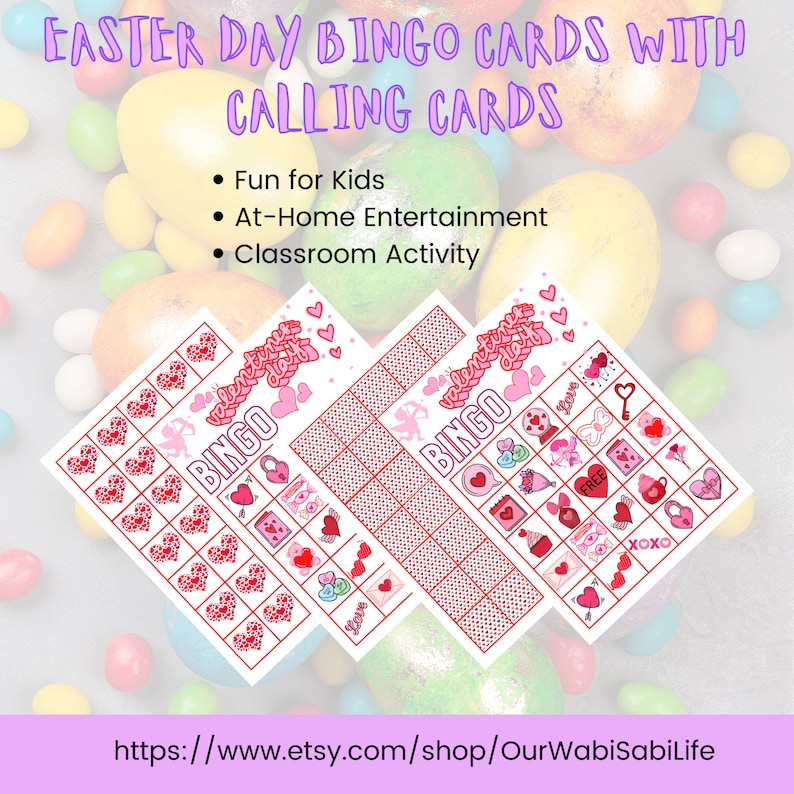 30 Printable Easter Day Bingo Cards Easter Bingo Cards for | Etsy