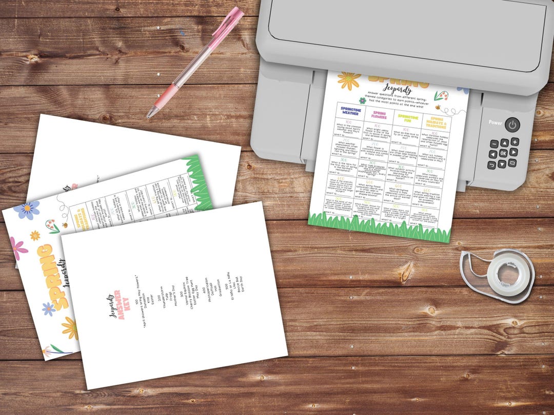 Spring Jeopardy Game Printable | Fun Spring Classroom Activity | Kids ...