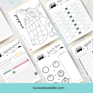 Printable Road Trip Journal and Activity Book for Kids, Road Trip ...