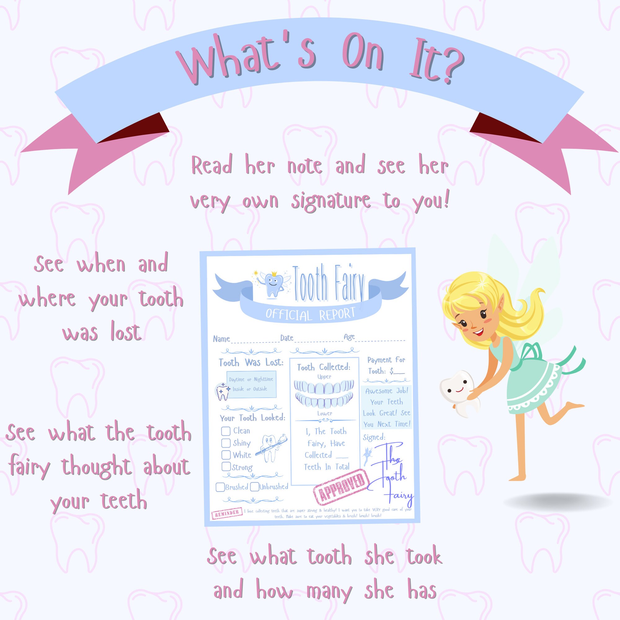 Printable Tooth Fairy Certificate, First Tooth Certificate, Tooth Fairy ...