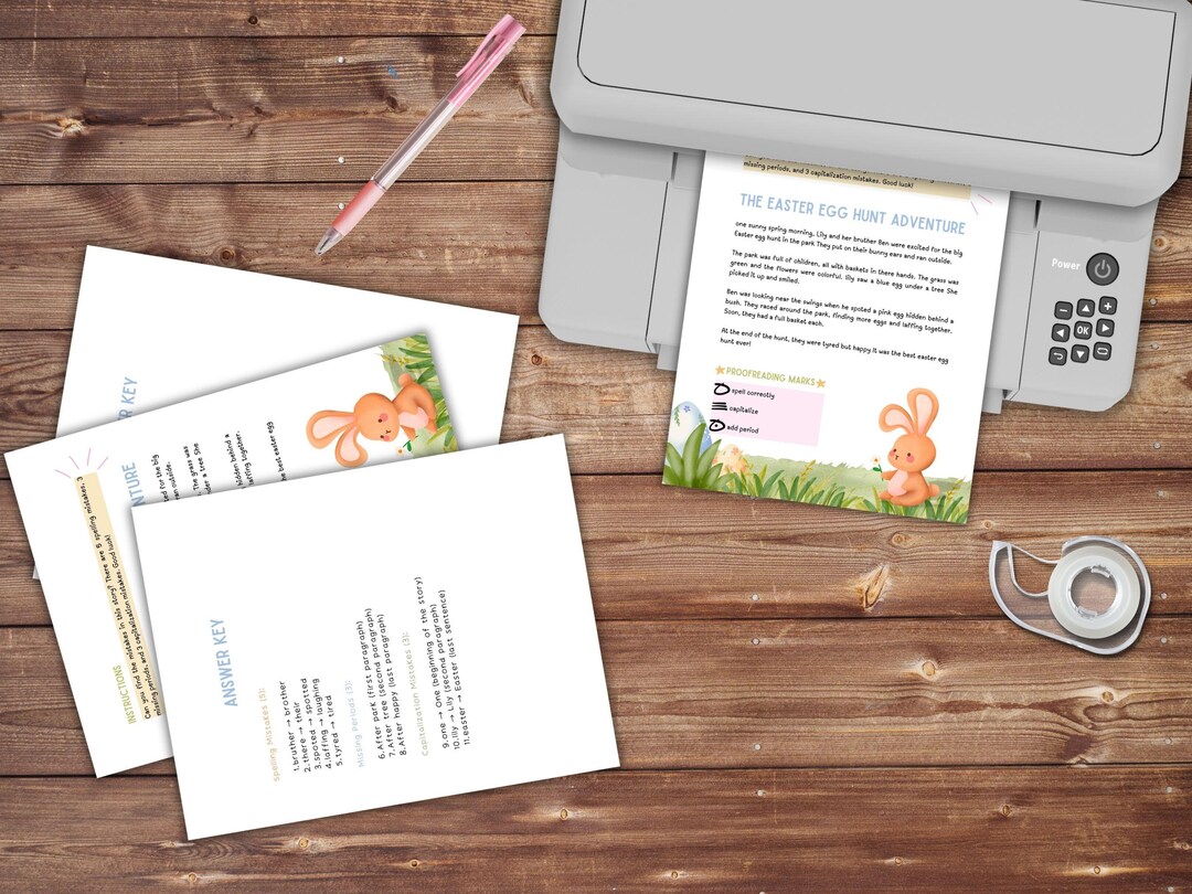 Easter Egg Hunt Printable for Kids, Easter Proofreading Activity ...